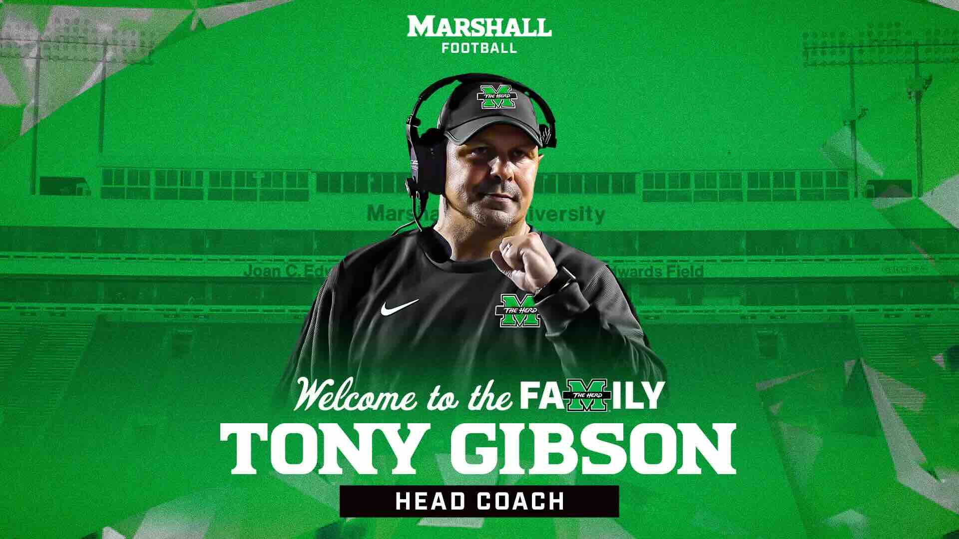 Marshall Announces Native West Virginian Tony Gibson As 32nd Football ...